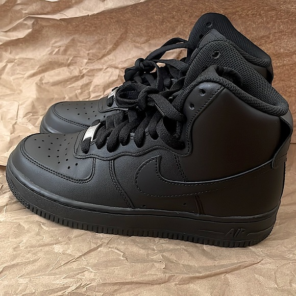 Nike | Shoes | Nike Air Force High Top Black | Poshmark